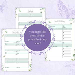 Client Profile Printable PDF | Contact List | Customer Database ...