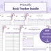 Book Tracker Bundle Printable PDF Reading Journal Reading Tracker Book ...