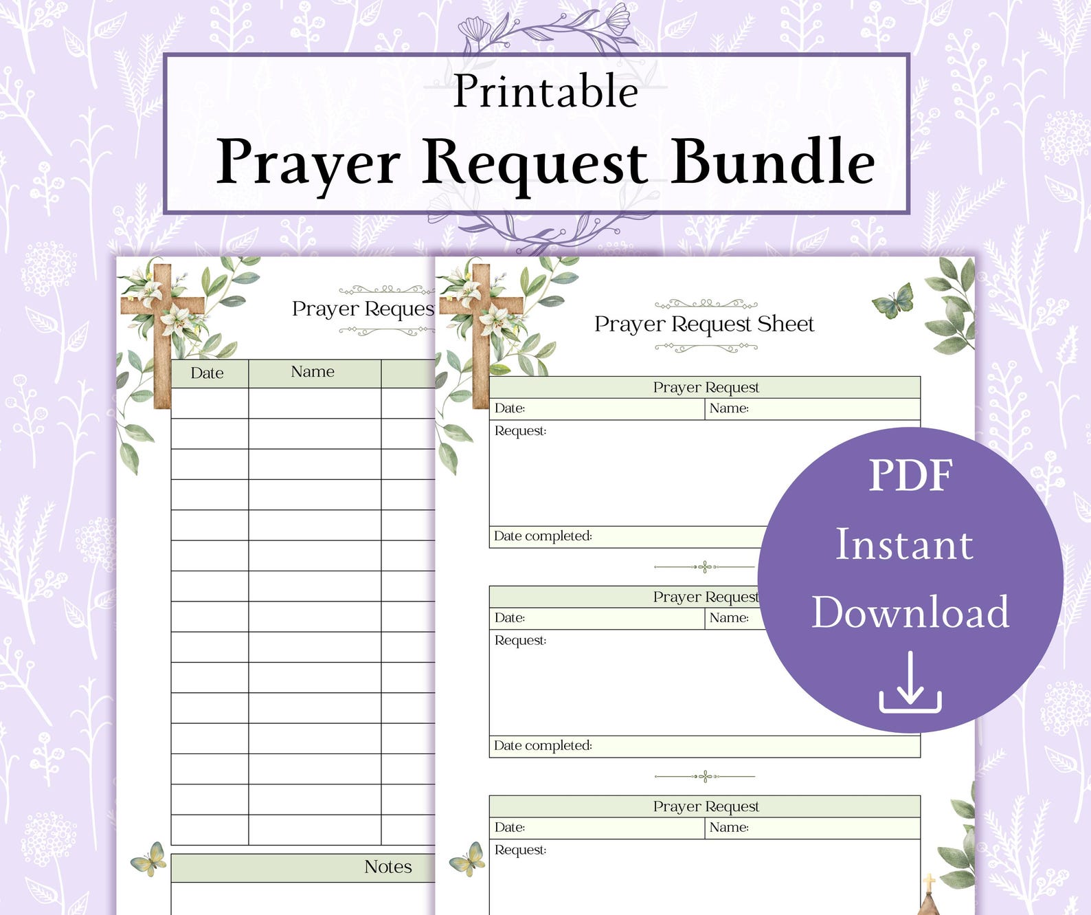 Prayer Request Bundle Printable PDF | Prayer Request List | Prayer ...