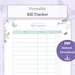 Bill Tracker Printable PDF | Payment Log | Money Diary | Bill Schedule ...