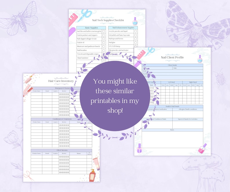 Nail Technician Checklist Printable PDF | Nail Salon Checklist | Nail ...
