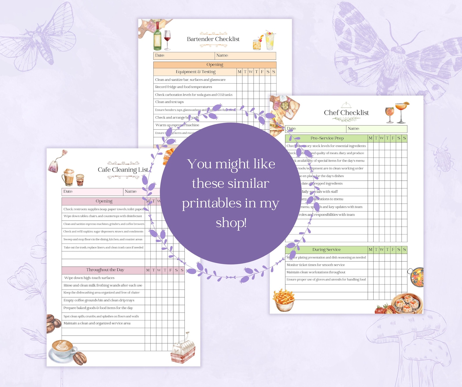Restaurant Cleaning List Printable PDF | Restaurant Checklist ...