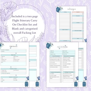 Flight Activities and Planning Bundle Printable PDF | Flight Itinerary ...