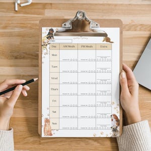 Pet Feeding Schedule Printable PDF | Weekly Pet Feeding Log | Puppy ...