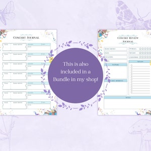 Concert Journal Printable PDF | Gig Tracker | Concert Log | Gig Diary ...