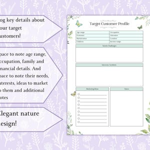 Target Customer Profile Printable PDF | Ideal Customer Database ...