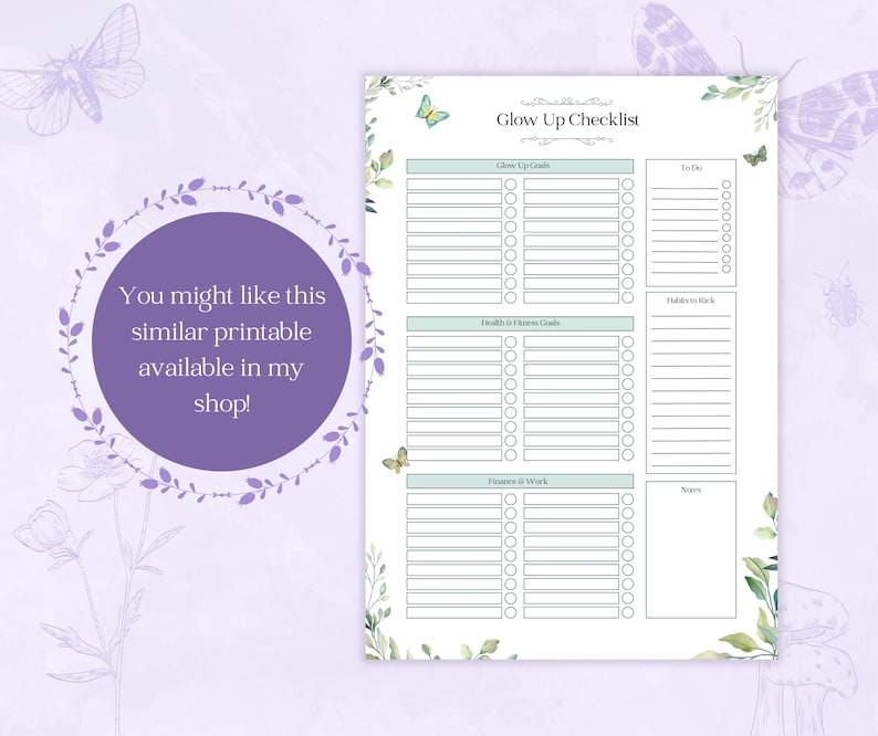 Bucket List Printable PDF Action Plan Bucket Checklist Task Tracker ...