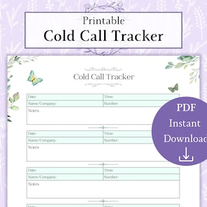 Client Follow up Tracker Printable PDF Client Profile Communication Log ...