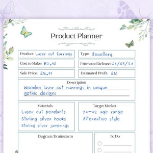 Inventory Tracker and Product Planner Bundle Printable PDF | Project ...