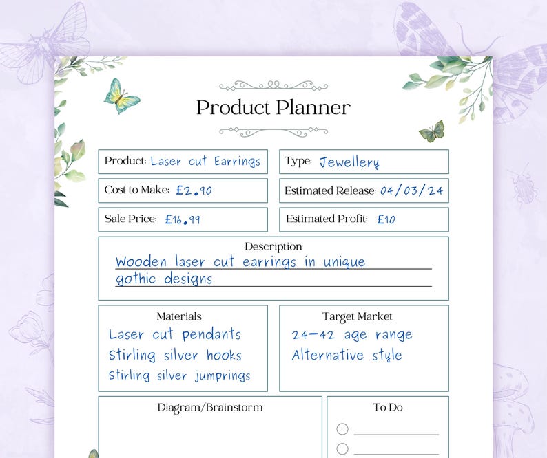 Inventory Tracker and Product Planner Bundle Printable PDF | Project ...