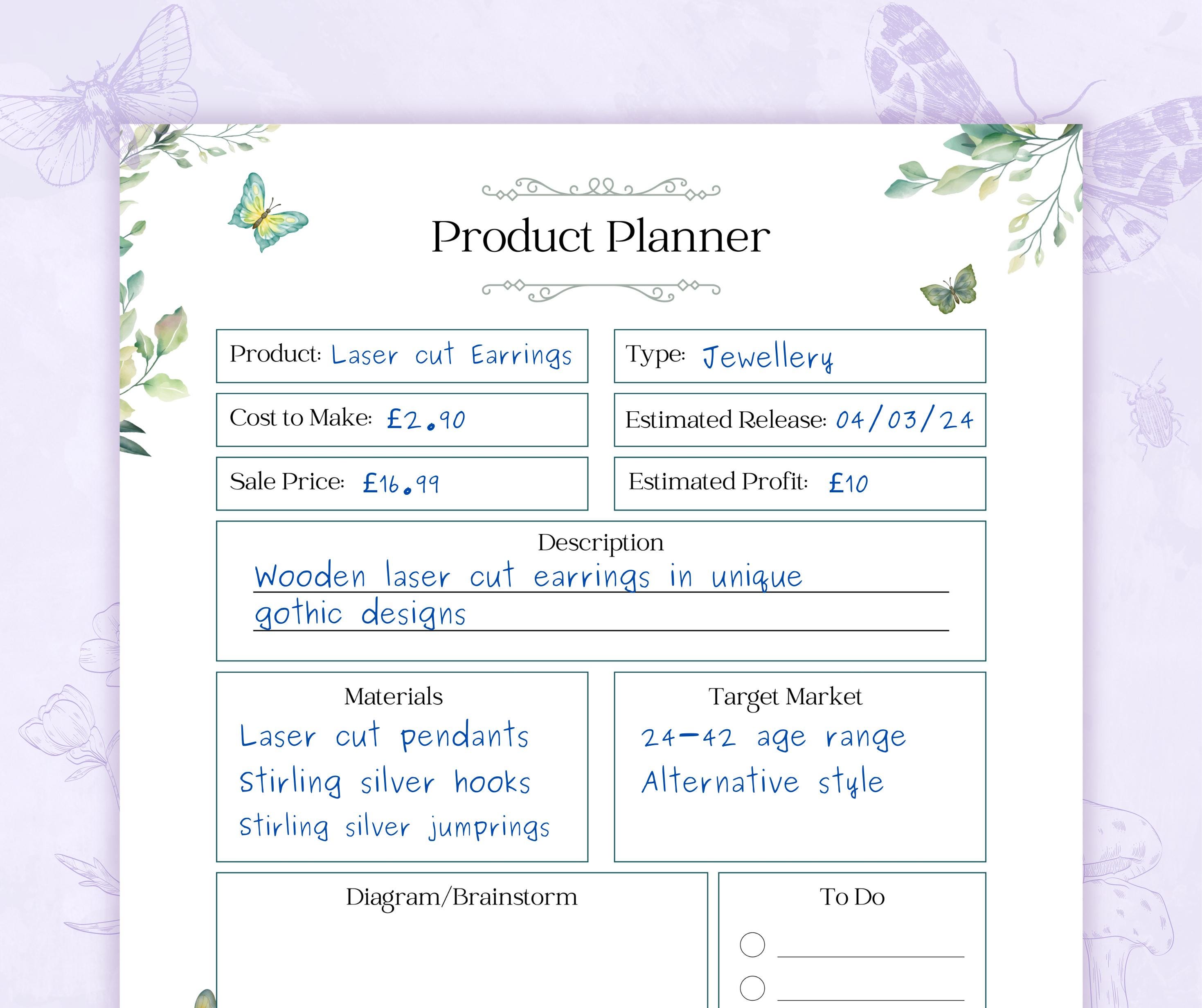 Inventory Tracker and Product Planner Bundle Printable PDF | Project ...