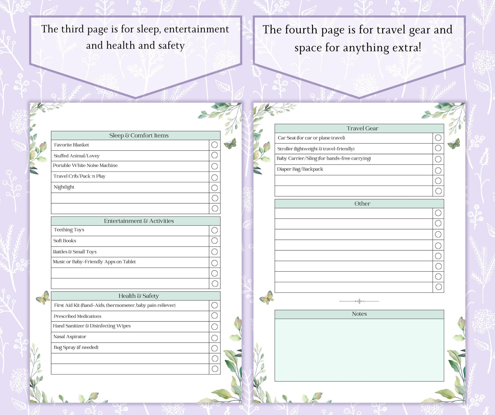 Baby Travel Packing List Printable PDF | Vacation Planner | Infant ...