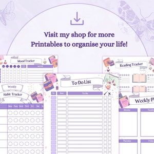 Daily Planner Printable PDF Productivity Planner Daily Log to Do List ...