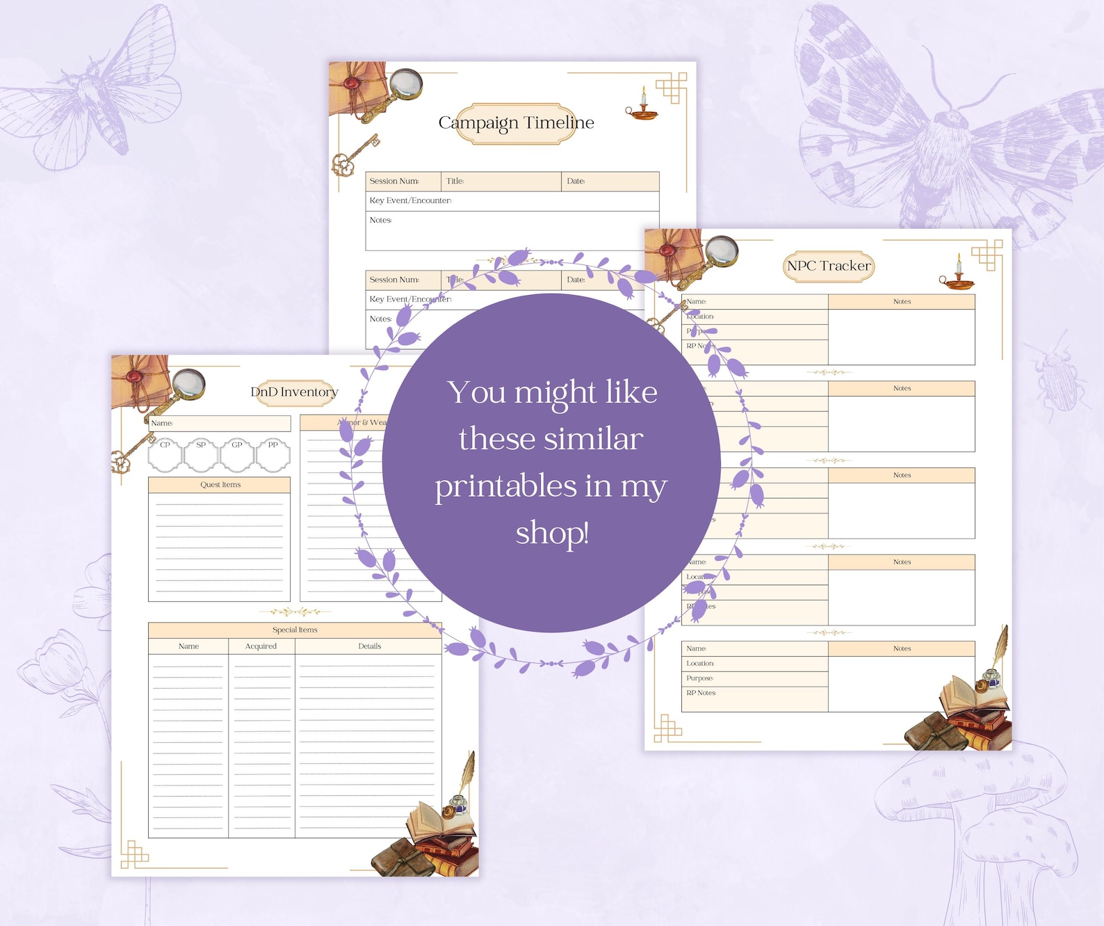 Dnd Session Notes Printable PDF | Dnd Handouts | Dnd Player Journal ...