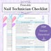 Nail Technician Checklist Printable PDF | Nail Salon Checklist | Nail ...