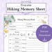 Printable Hiking Memory Book Sheet PDF | Adventure Logbook | Hiking ...