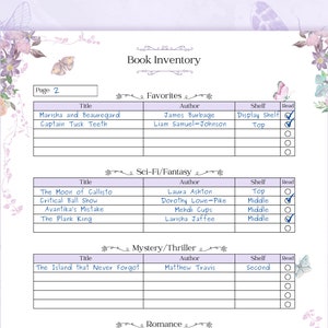 Book Inventory Printable PDF | Book Genres Inventory Tracker | Reading ...