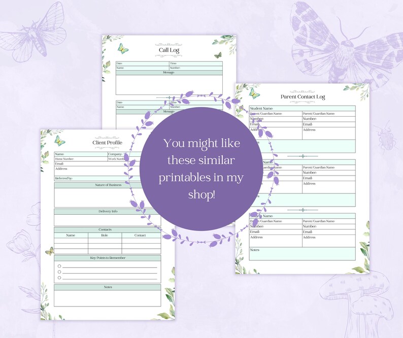 Student Profile Printable PDF | Student Info Sheet | Student Contact ...