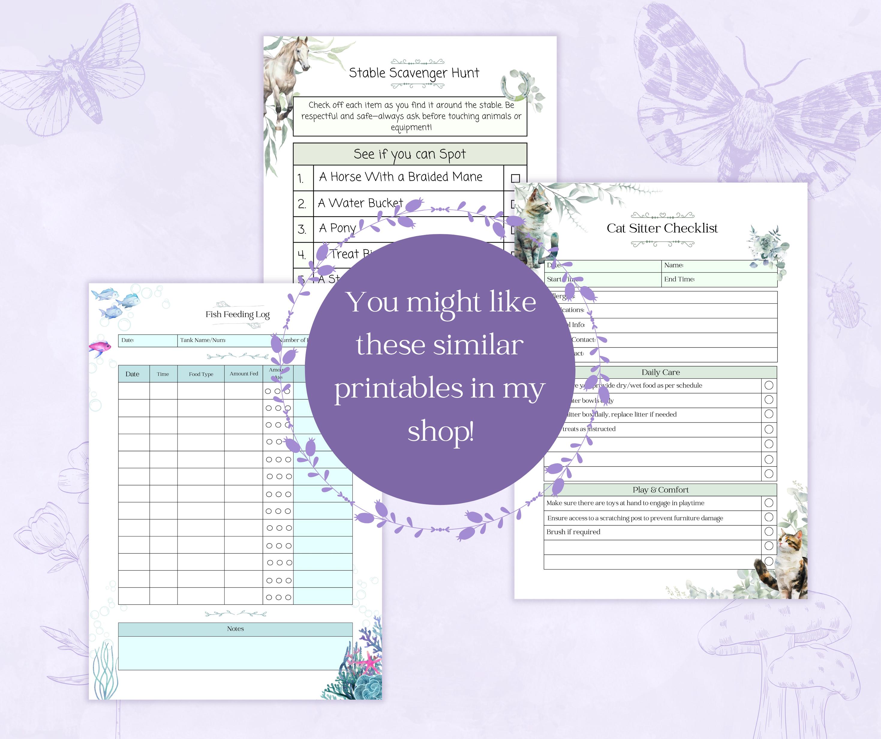 Fish Health Tracker Printable PDF | Aquarium Health Log | Fish Illness ...