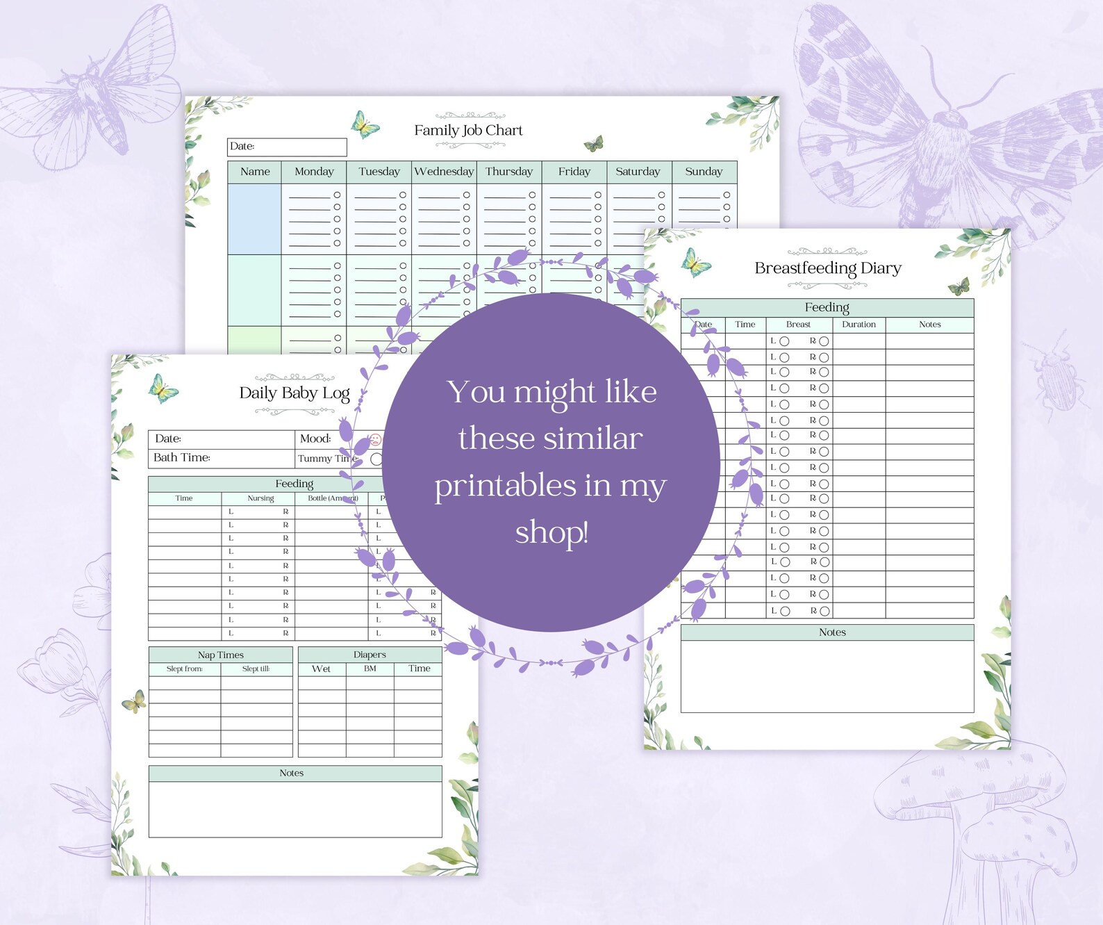 Simple Infant Daily Report Sheet Printable PDF | Infant Daily Log ...