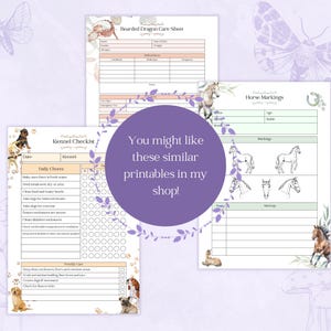 Cat Report Card Sheet Printable PDF | Cat Info Sheet | Cat Daily Log ...