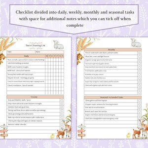 Barn Cleaning List Printable PDF | Barn Checklist | Barn Management ...