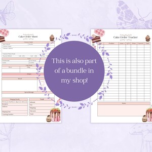 Cake Sales Tracker Printable PDF | Food Order Tracker | Cake Order ...