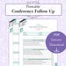Conference Follow up Checklist Printable PDF | Conference Evaluation ...