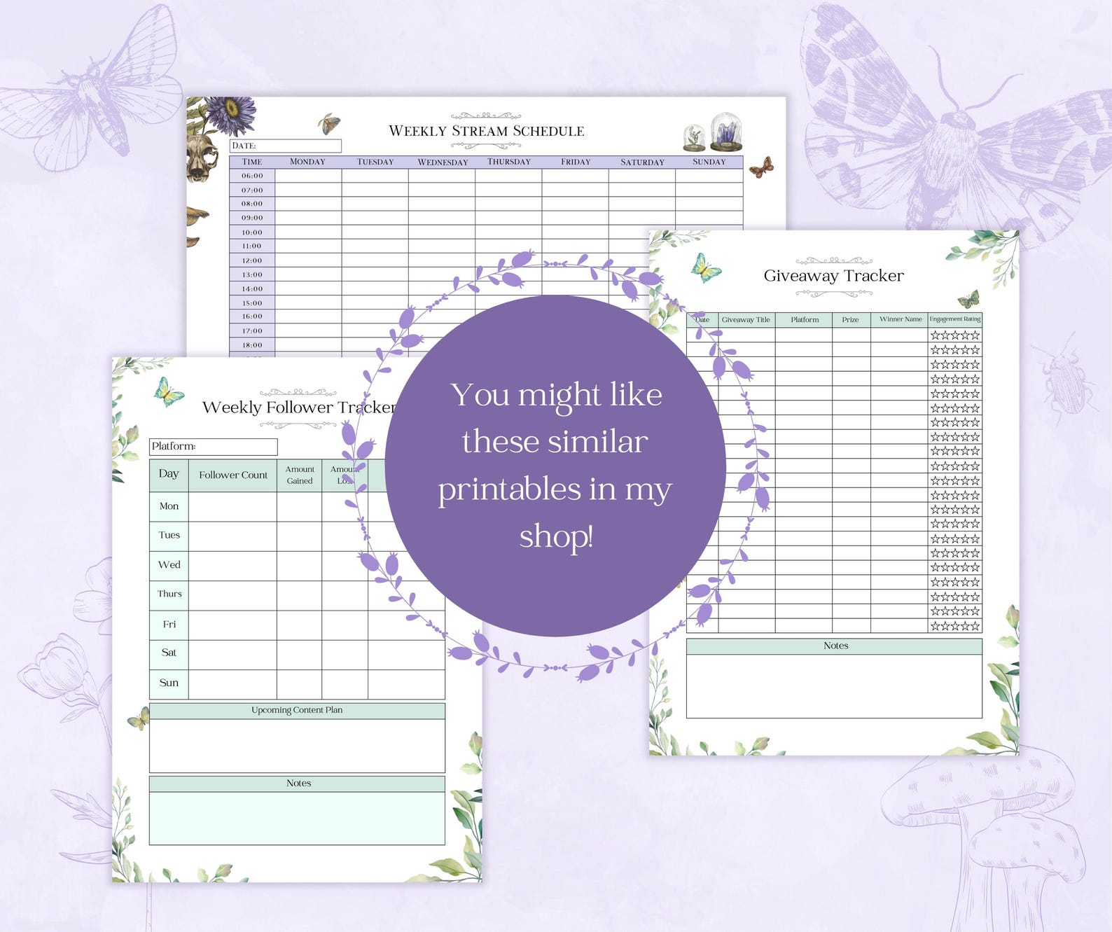 Yearly Follower Tracker Printable PDF | Followers Counter | Social ...