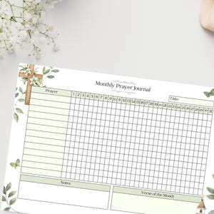 Monthly Prayer Journal Printable PDF | Monthly Devotionals | Prayer Tracking Planner | Praying ...