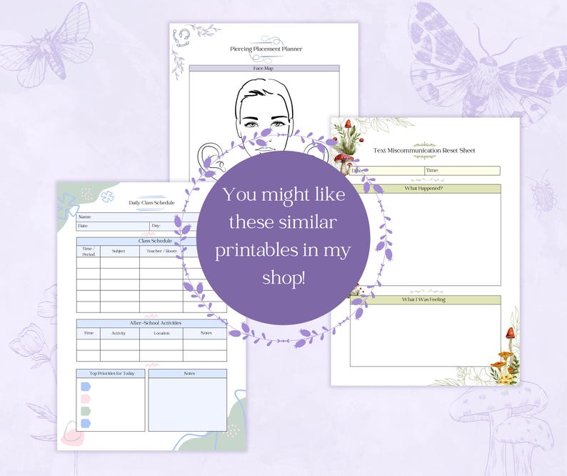 Subject Study Planner Printable PDF, Student Study Planner, Subject ...