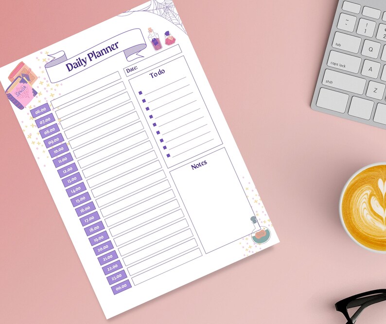 Daily Planner Printable PDF Productivity Planner Daily Log to Do List ...