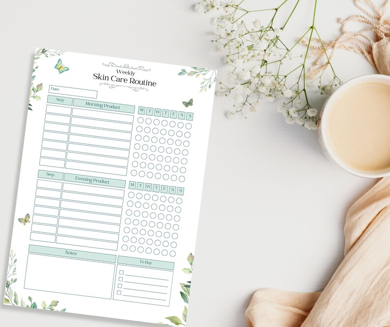 Skincare Routine Printable PDF | Beauty Checklist | Skincare Planner ...