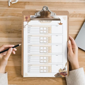 Dnd Party Tracker Printable PDF | Encounter Tracker | Dnd Accessories ...