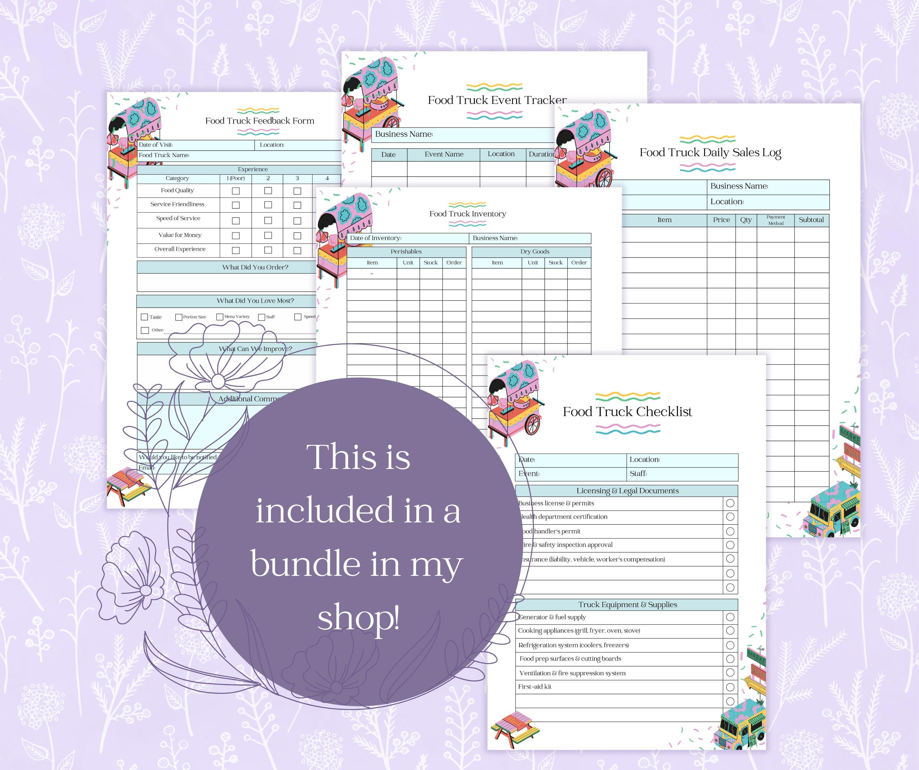 Food Truck Feedback Form Printable PDF | Customer Feedback Sheet | Food ...