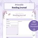 Reading Journal Printable PDF | Reading List Booknook Printables | Book ...