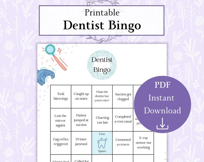 Dental BINGO Game, Oral Hygiene Bingo, Health Games, Patient Education ...