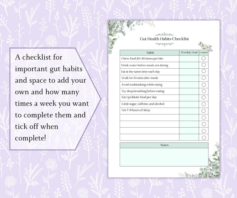 Gut Health Bundle Printable PDF | Weekly Gut Healing Tracker | Gut ...