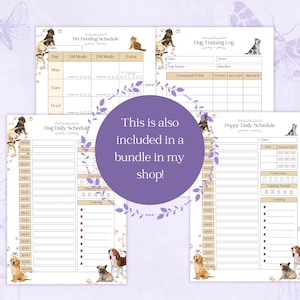 Puppy Daily Schedule Printable PDF | Puppy Schedule Planner | Doggy ...