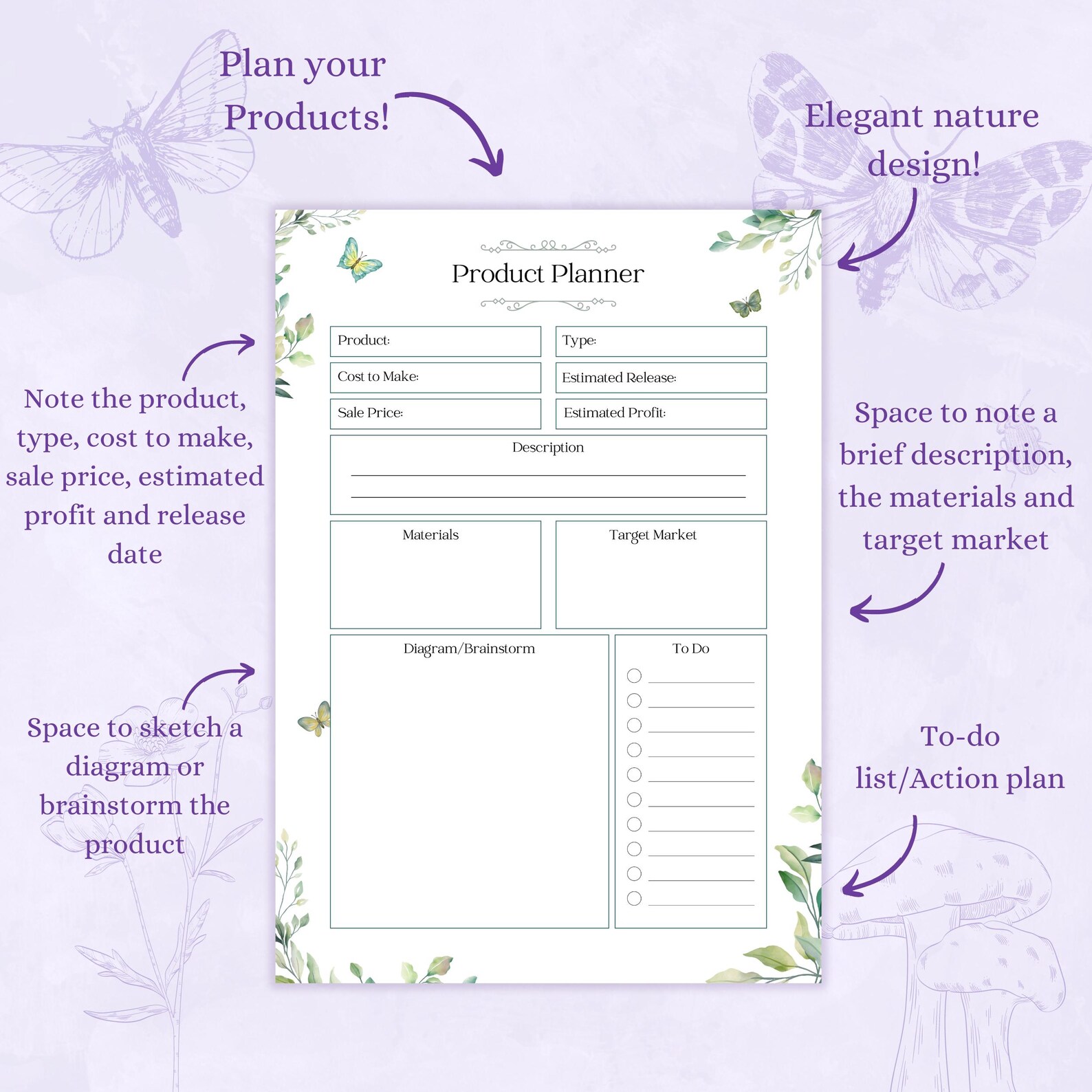 Inventory Tracker and Product Planner Bundle Printable PDF | Project ...