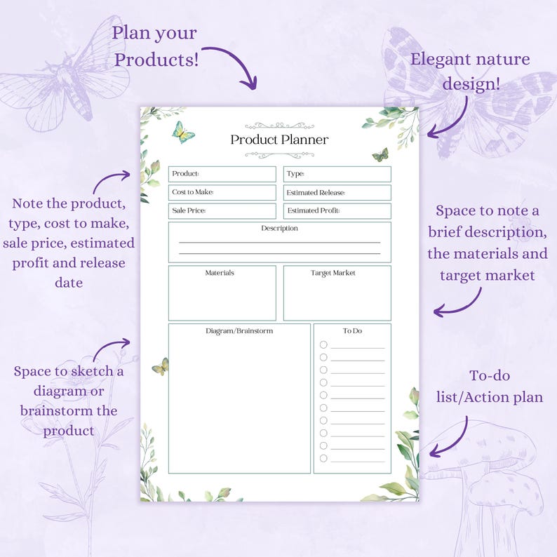 Inventory Tracker and Product Planner Bundle Printable PDF | Project ...