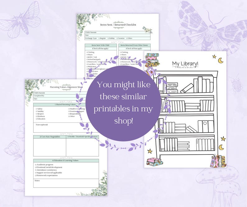 Parenting Time Log Printable PDF, Custody Time Tracking Sheet, Court ...