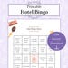 Hotel Bingo Sheet Printable PDF | Travel Game for Adults | Funny Hotel ...