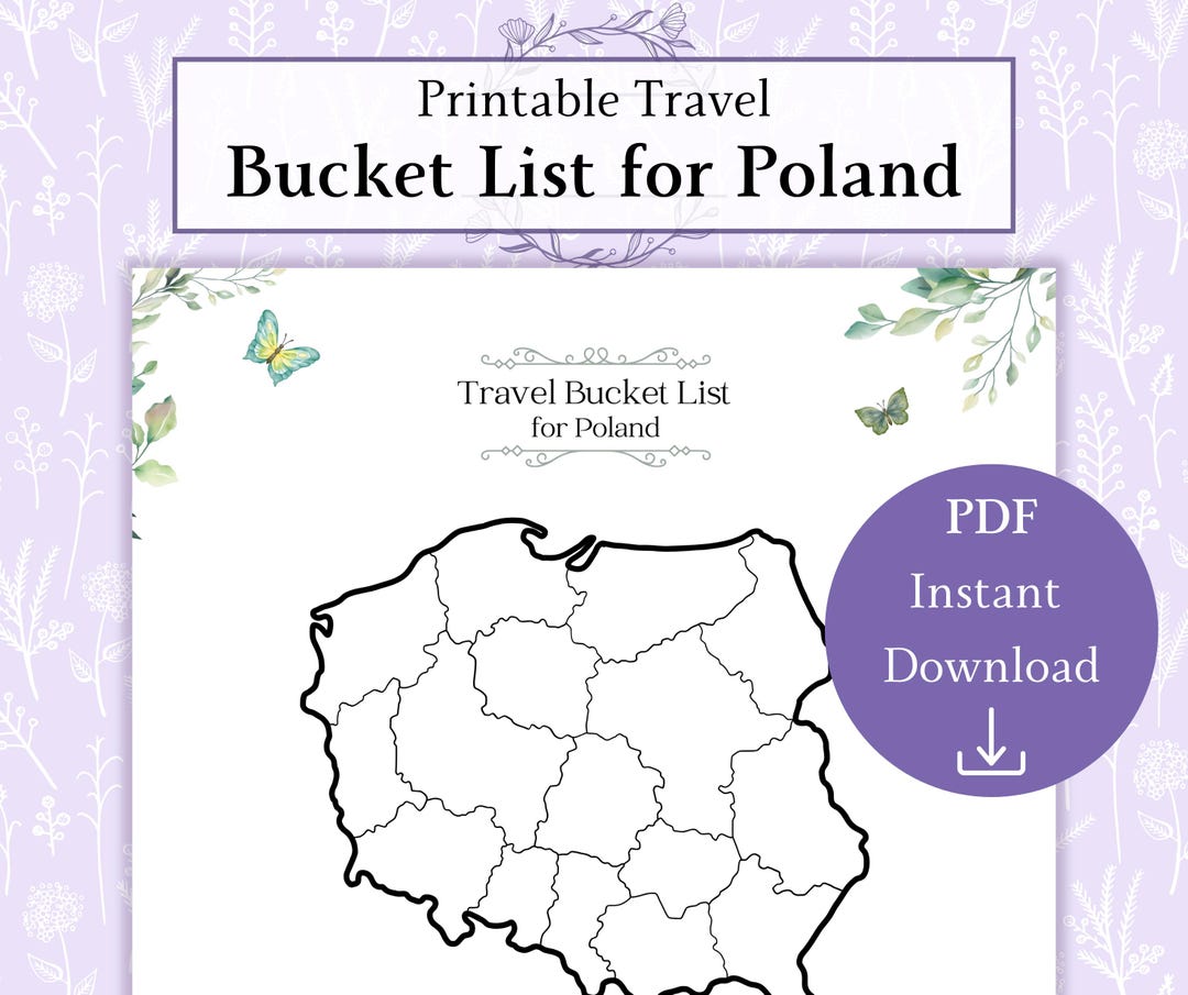 Poland Travel Bucket List Printable PDF | Map of Poland Travel ...