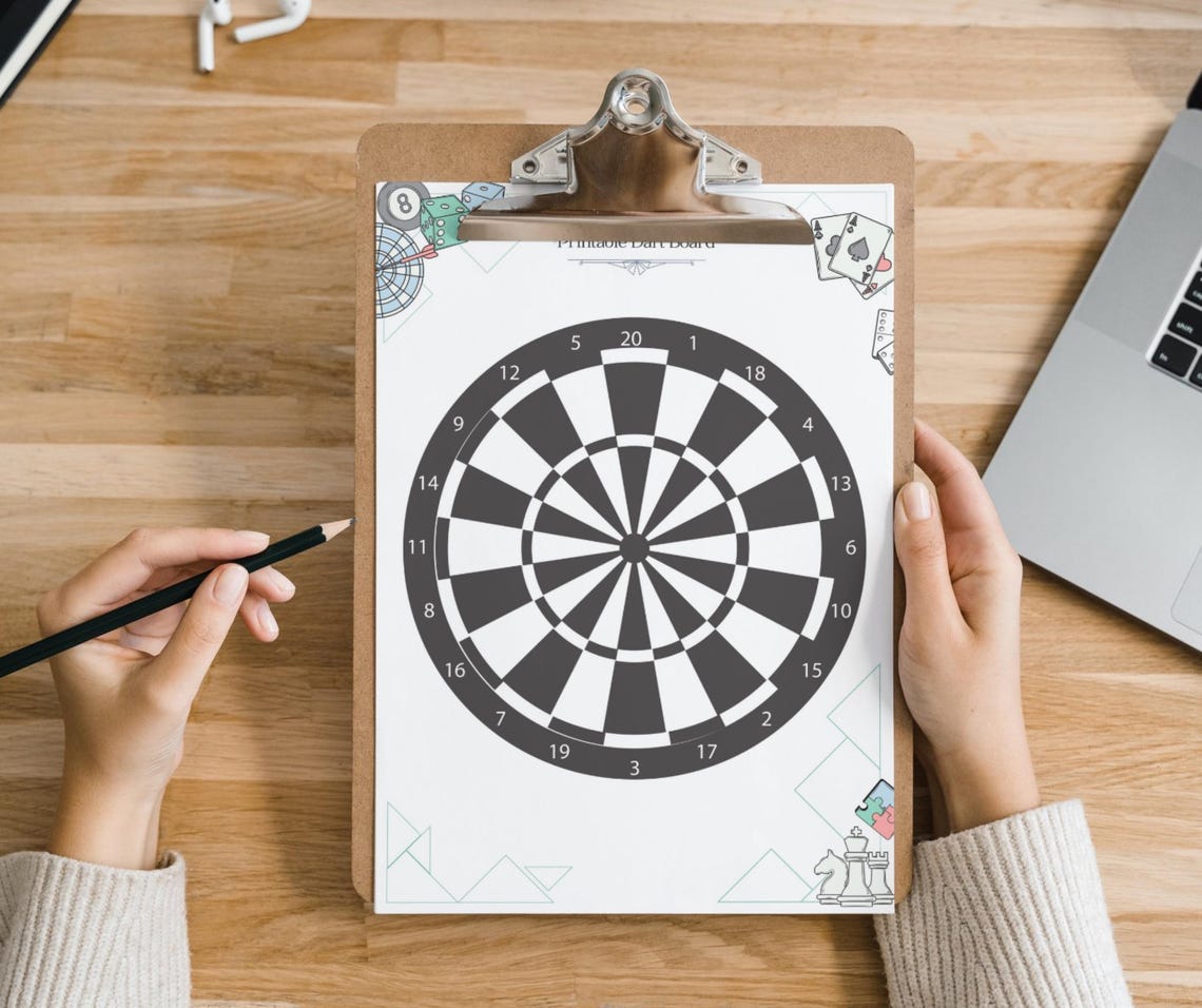 Darts Bundle Printable PDF | Dart Cricket Scorecard | Printable Darts ...
