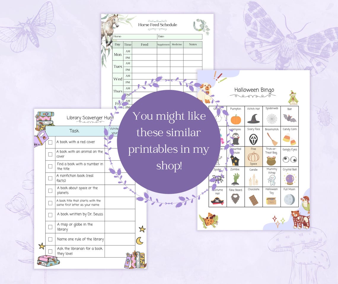 Stable Scavenger Hunt Printable PDF | Horse Scavenger Hunt | Pony Party ...