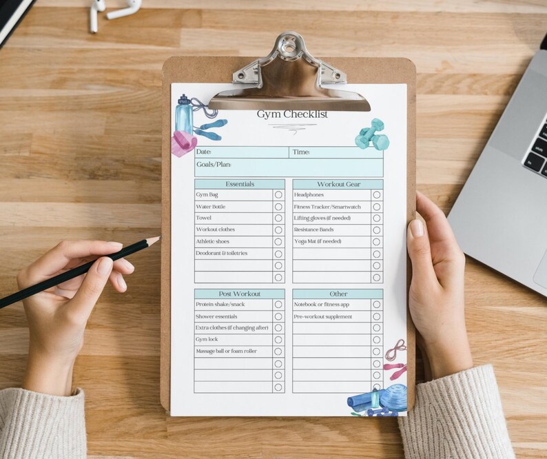 Gym Checklist Printable PDF | Workout Checklist | Gym Prep List ...