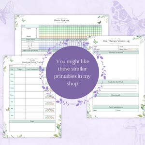 Manic Episode Tracker Printable PDF | Bipolar Tracker | Symptom Journal ...