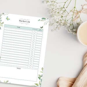 Bucket List Printable PDF | Action Plan Bucket Checklist | Task Tracker ...