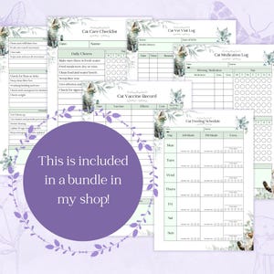 Cat Care Checklist Printable PDF | New Kitten Checklist | Pet Sitter ...